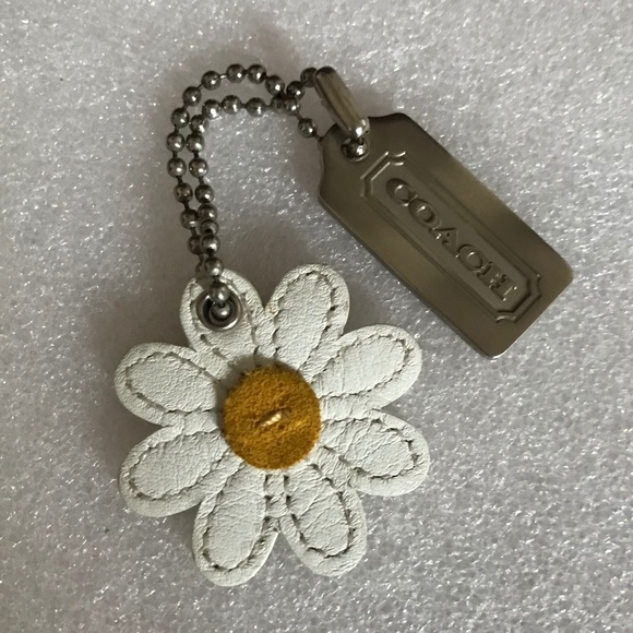 Coach | Accessories | Coach Metal Bag Taghang Tag And White Leather ...